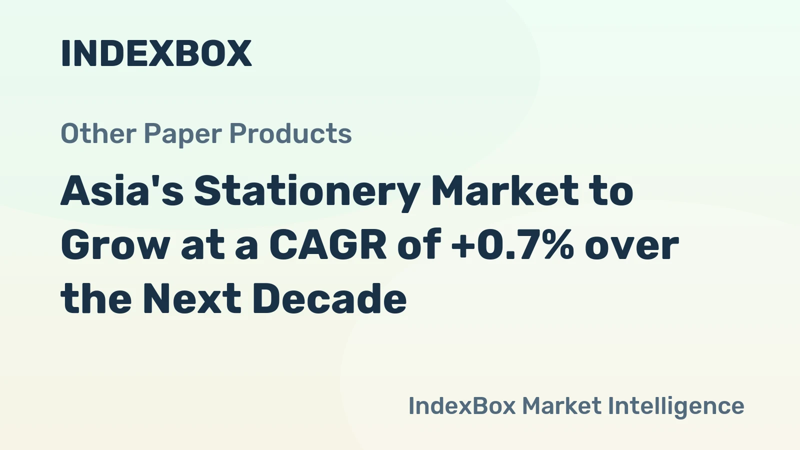 Asia's Stationery Market to Grow at a CAGR of +0.7% over the Next Decade