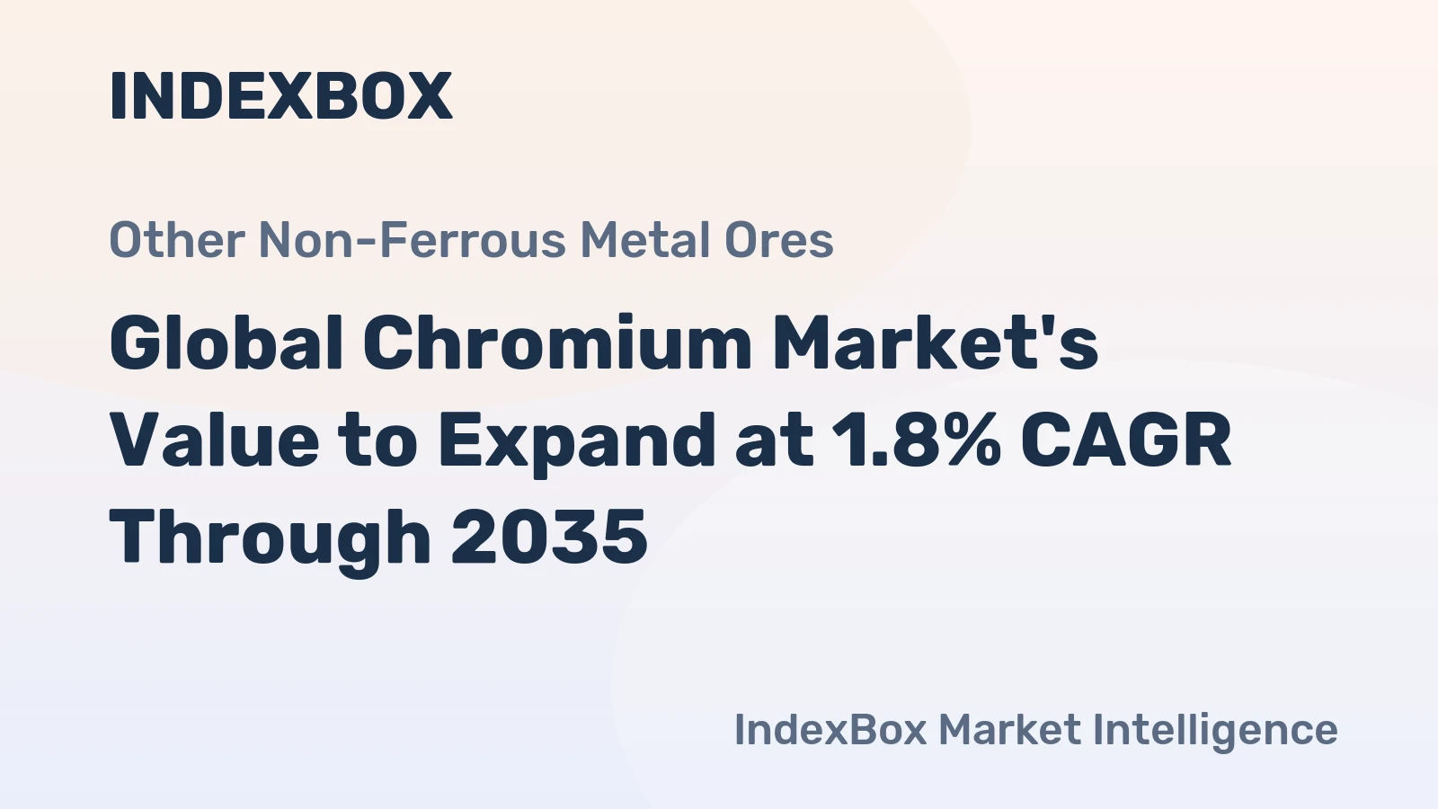 Global Chromium Market's Value to Expand at 1.8% CAGR Through 2035
