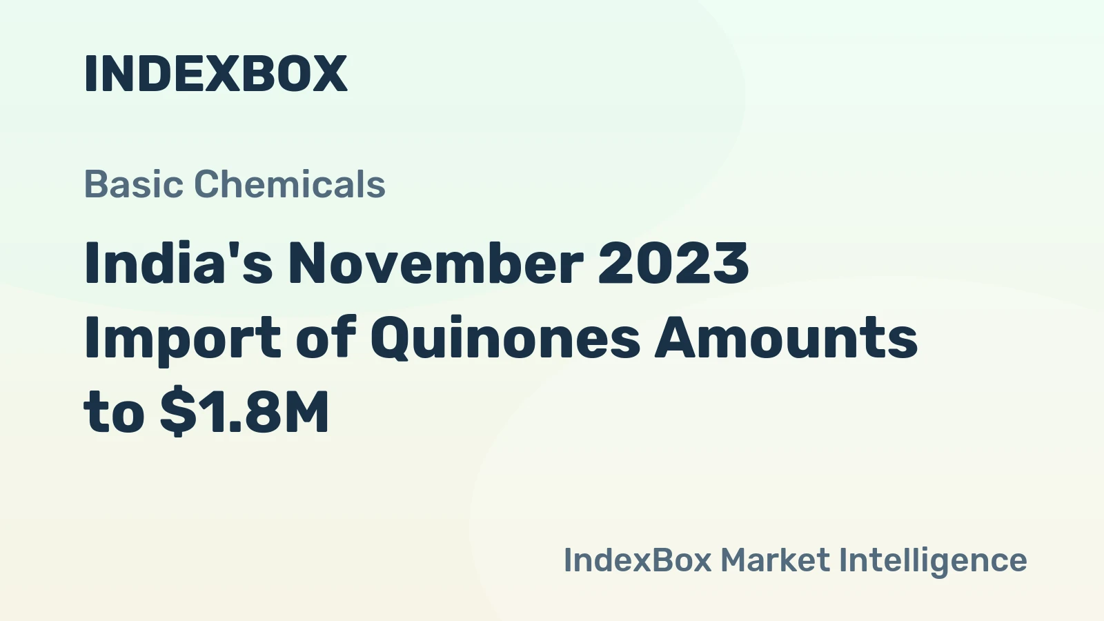 India's November 2023 Import of Quinones Amounts to $1.8M