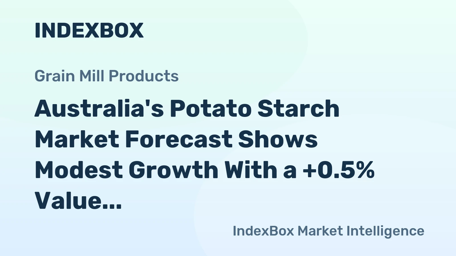 Australia's Potato Starch Market Forecast Shows Modest Growth With a +0.5% Value CAGR