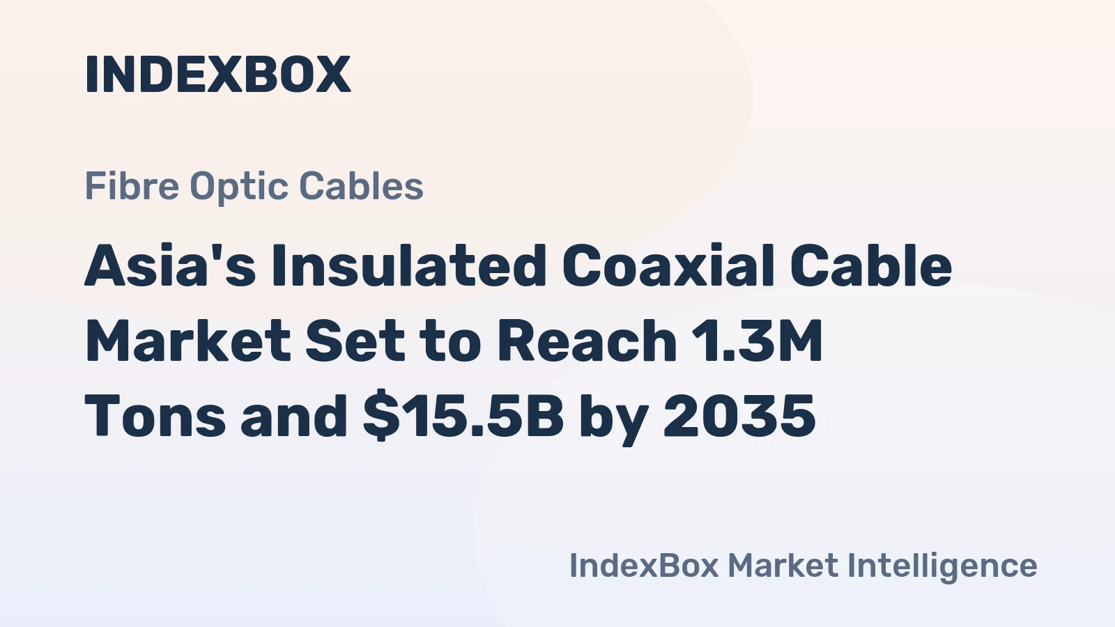 Asia's Insulated Coaxial Cable Market Set to Reach 1.3M Tons and $15.5B by 2035