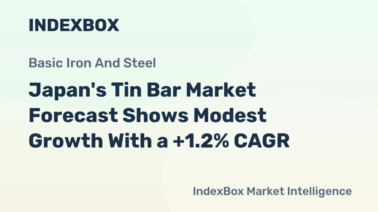 Japan's Tin Bar Market Forecast Shows Modest Growth With a +1.2% CAGR