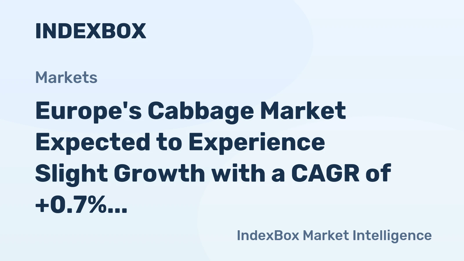 Europe's Cabbage Market Expected to Experience Slight Growth with a CAGR of +0.7%