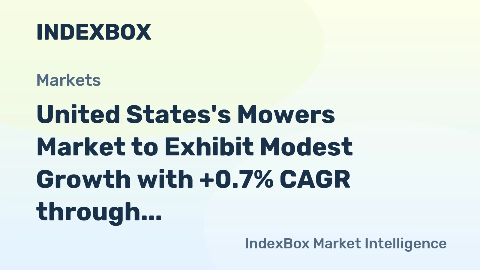 United States's Mowers Market to Exhibit Modest Growth with +0.7% CAGR through 2035