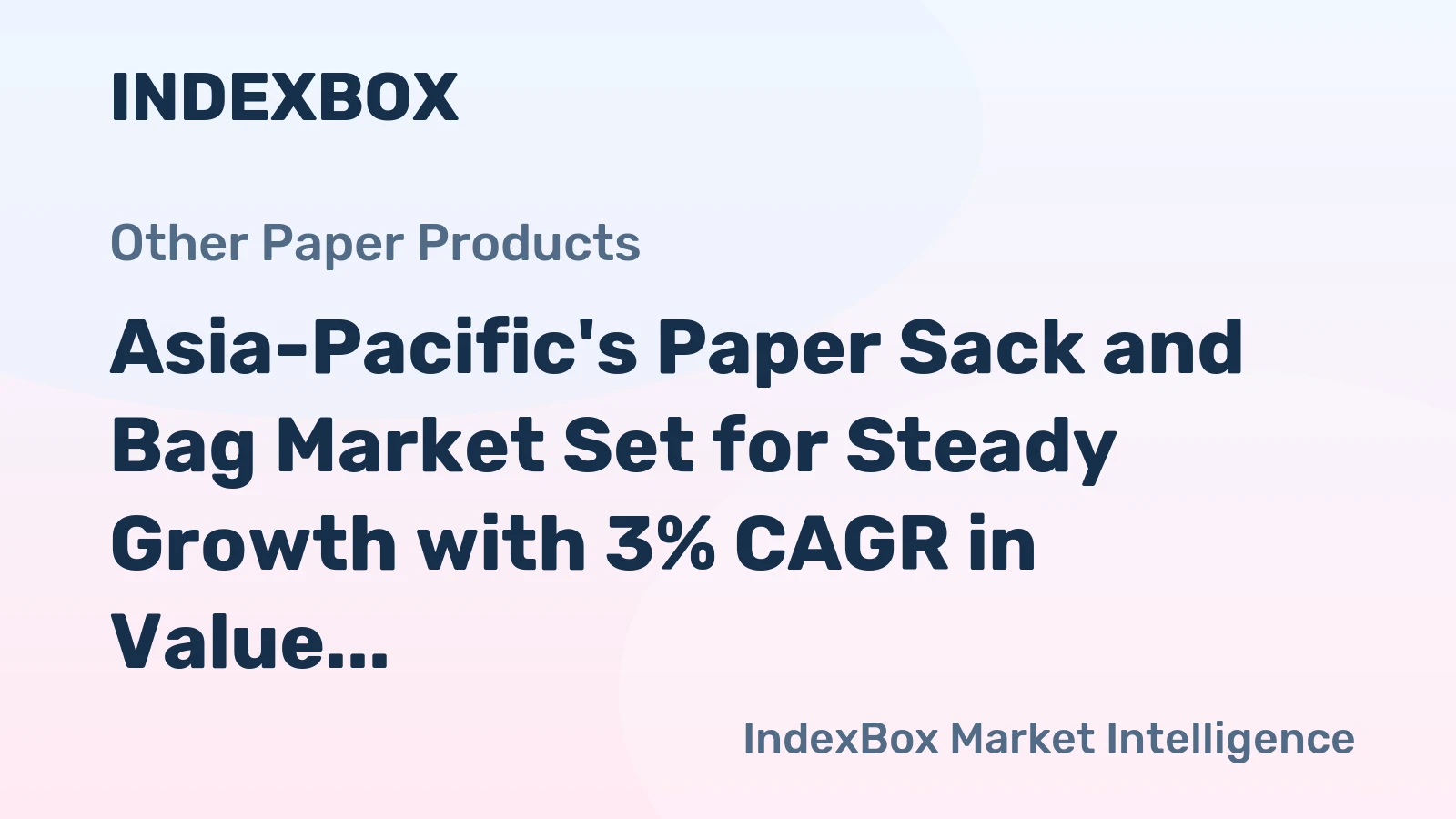 Asia-Pacific's Paper Sack and Bag Market Set for Steady Growth with 3% CAGR in Value Through 2035
