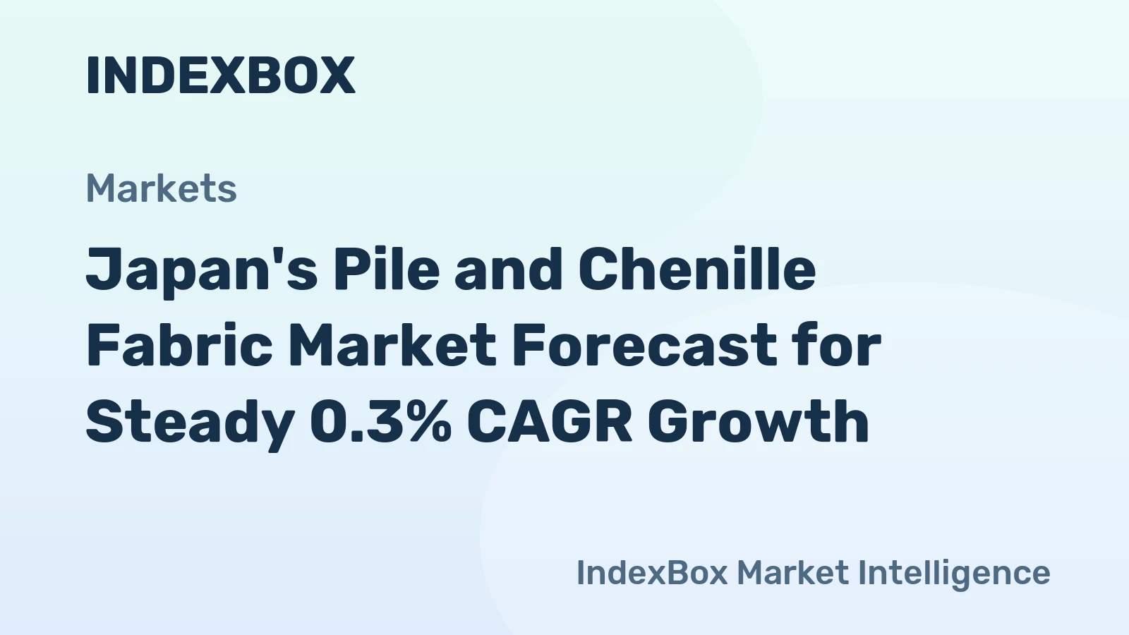 Japan's Pile and Chenille Fabric Market Forecast for Steady 0.3% CAGR Growth