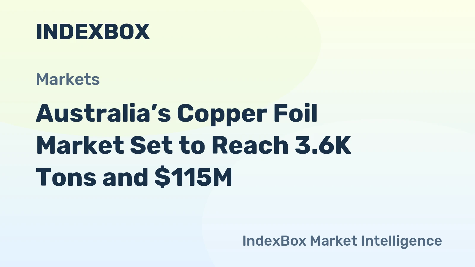 Australia’s Copper Foil Market Set to Reach 3.6K Tons and $115M
