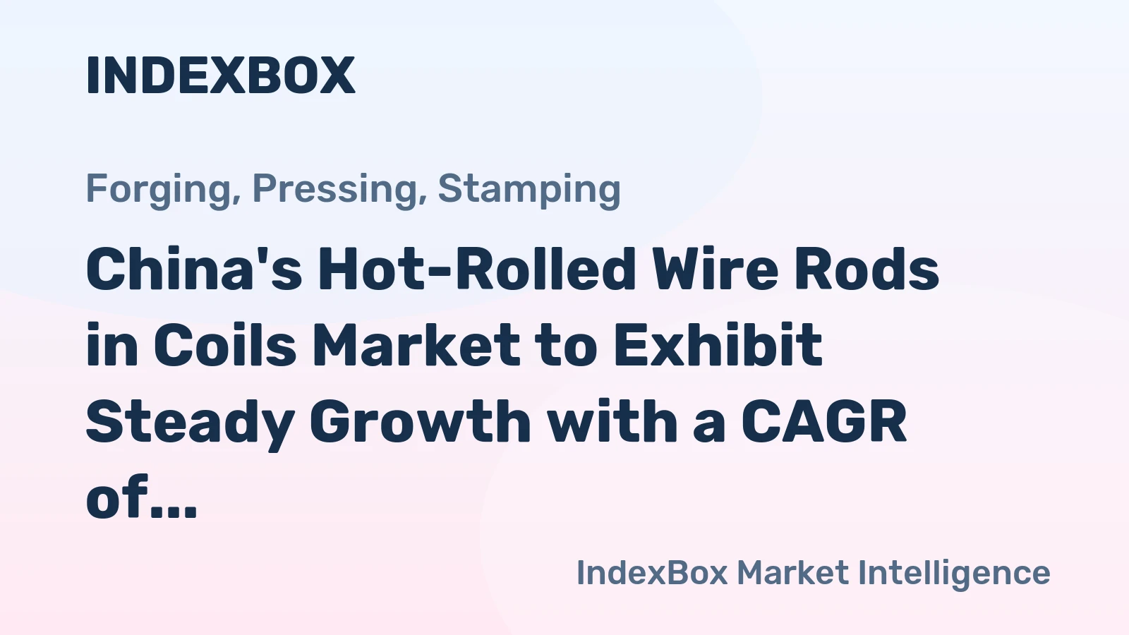 China's Hot-Rolled Wire Rods in Coils Market to Exhibit Steady Growth with a CAGR of +1.5% from 2024-2035