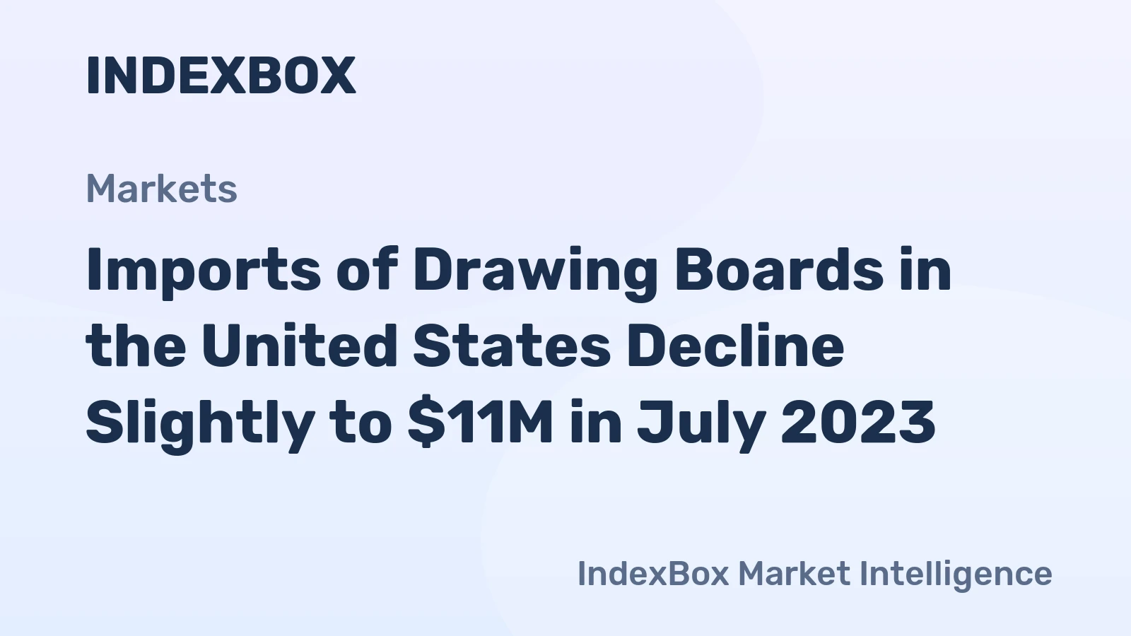 Imports of Drawing Boards in the United States Decline Slightly to $11M in July 2023