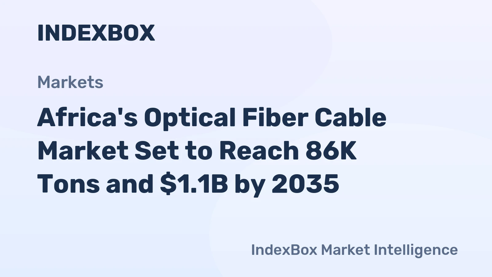 Africa's Optical Fiber Cable Market Set to Reach 86K Tons and $1.1B by 2035