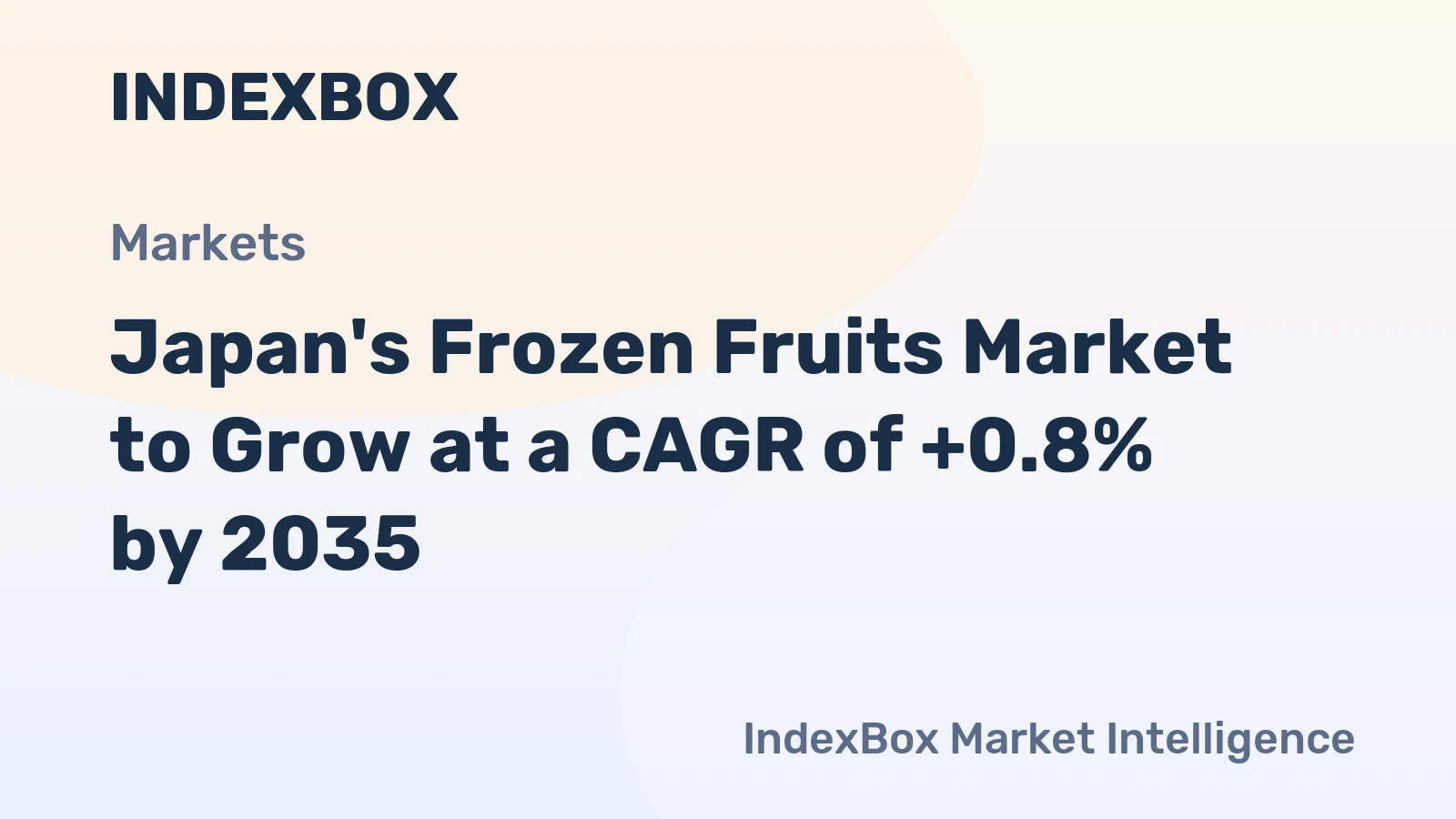 Japan's Frozen Fruits Market to Grow at a CAGR of +0.8% by 2035