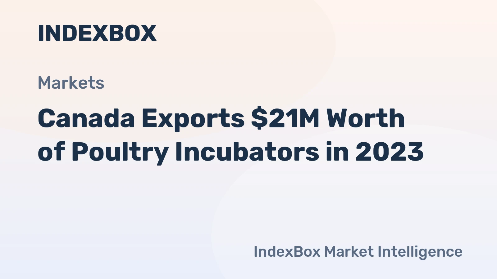 Canada Exports $21M Worth of Poultry Incubators in 2023