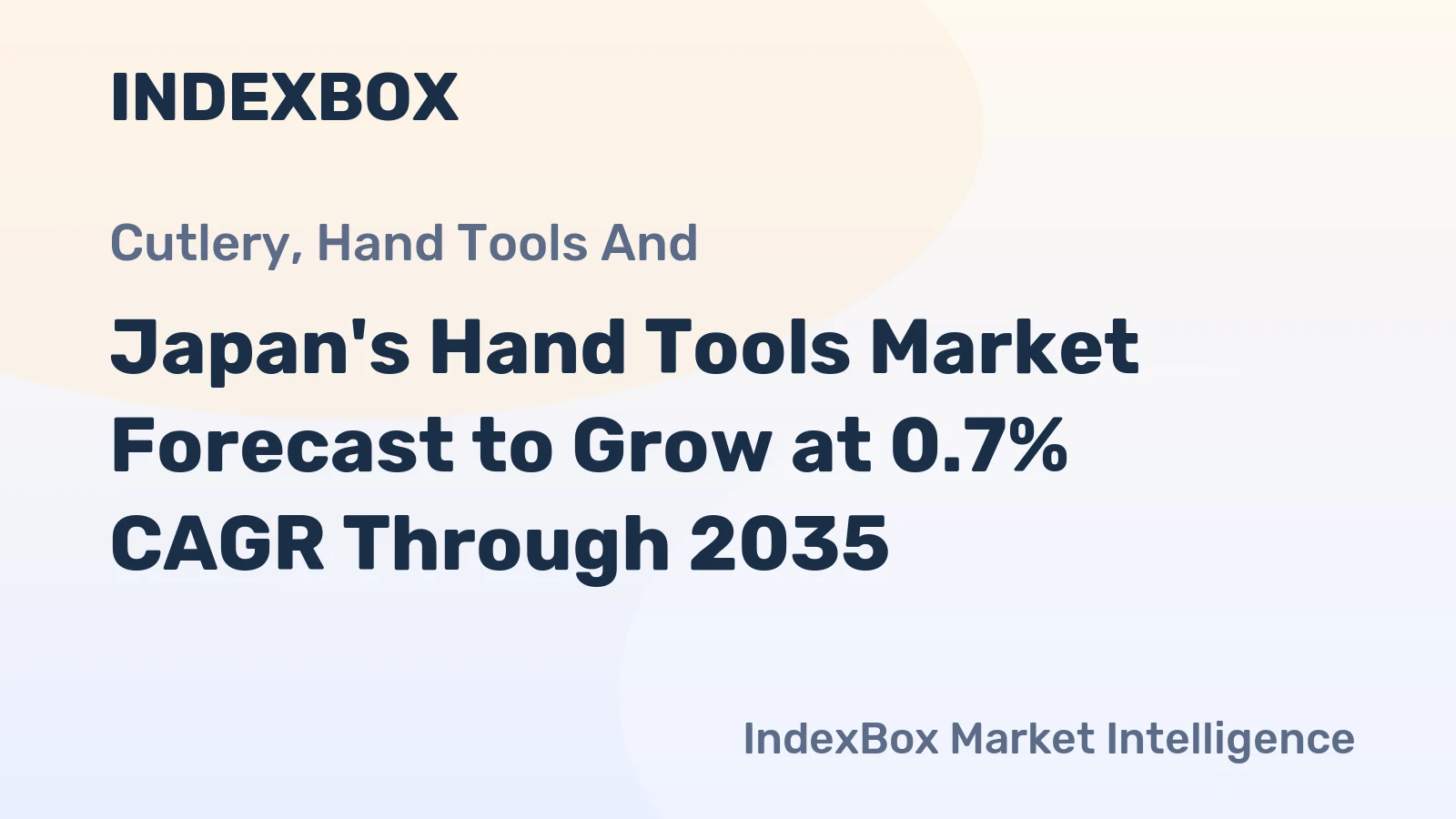 Japan's Hand Tools Market Forecast to Grow at 0.7% CAGR Through 2035