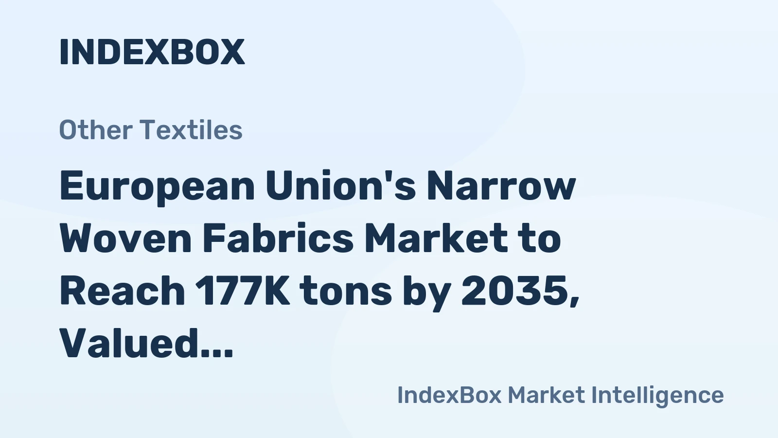 European Union's Narrow Woven Fabrics Market to Reach 177K tons by 2035, Valued at $2B