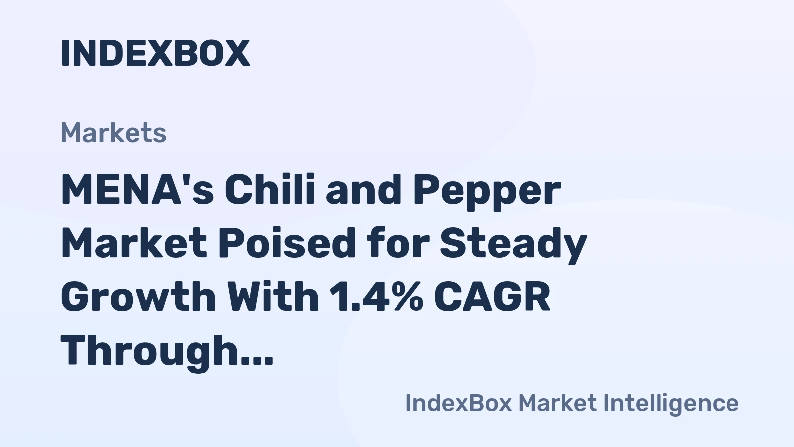 MENA's Chili and Pepper Market Poised for Steady Growth With 1.4% CAGR Through 2035