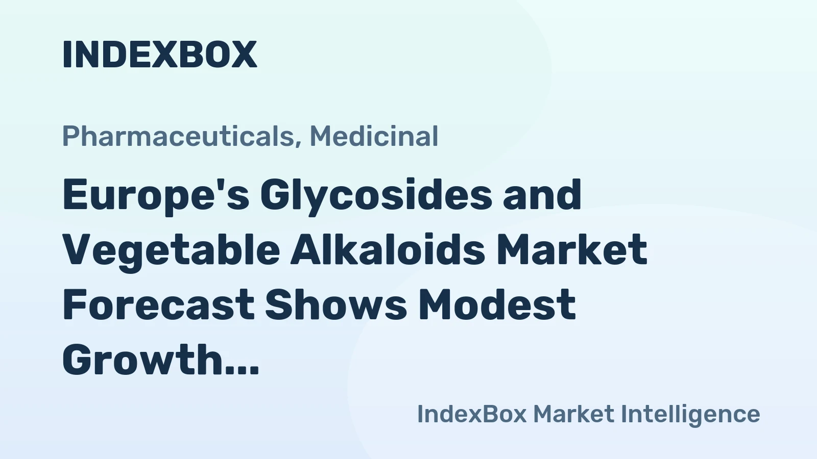 Europe's Glycosides and Vegetable Alkaloids Market Forecast Shows Modest Growth with +0.7% CAGR Through 2035