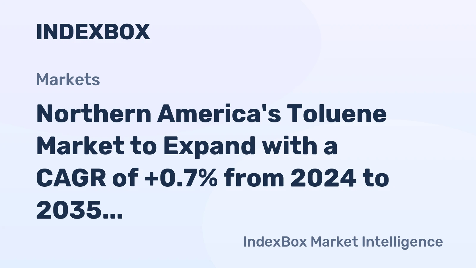 Northern America's Toluene Market to Expand with a CAGR of +0.7% from 2024 to 2035, Reaching 2.3M Tons