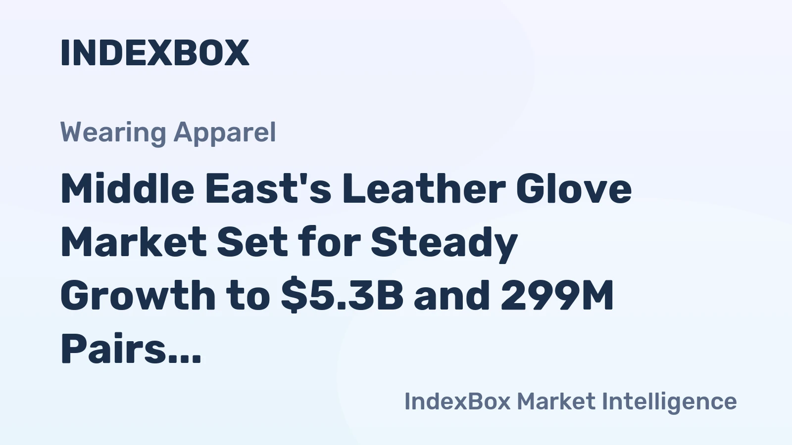 Middle East's Leather Glove Market Set for Steady Growth to $5.3B and 299M Pairs