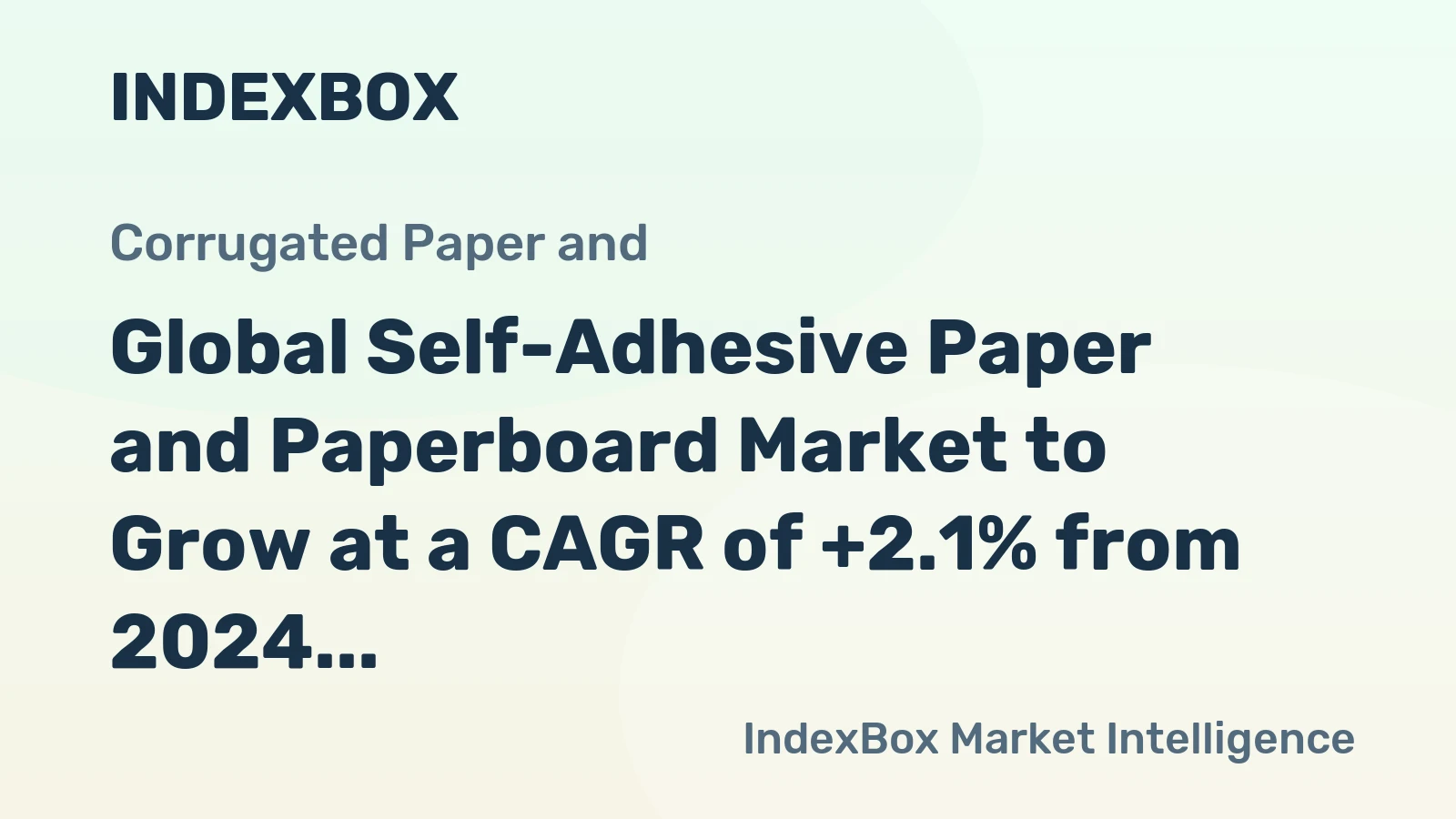 Global Self-Adhesive Paper and Paperboard Market to Grow at a CAGR of +2.1% from 2024 to 2035