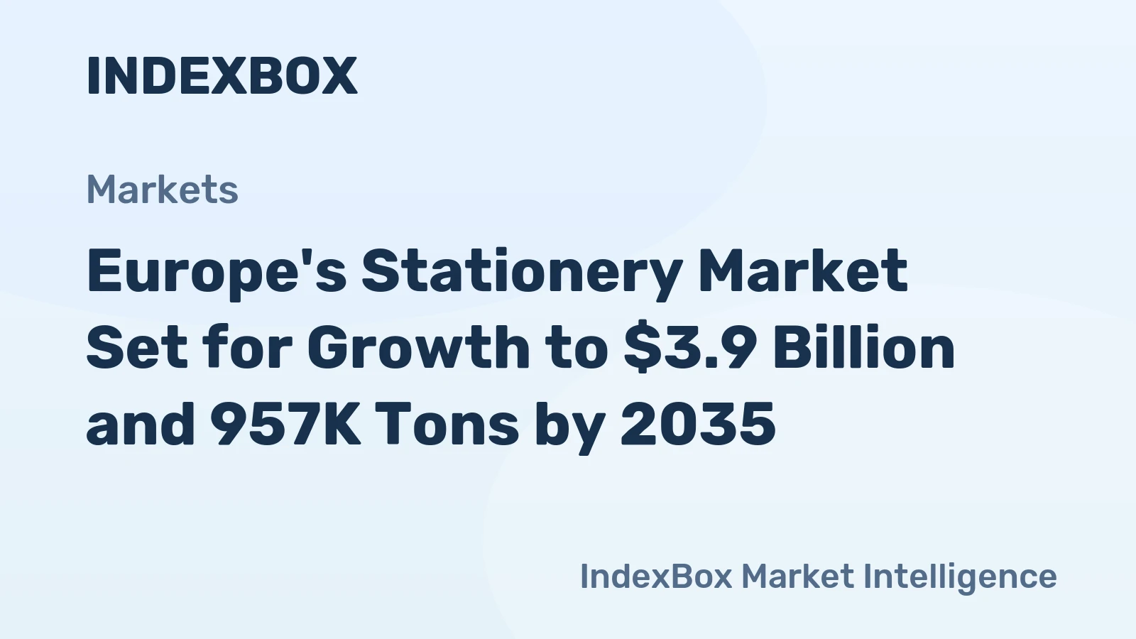Europe's Stationery Market Set for Growth to $3.9 Billion and 957K Tons by 2035