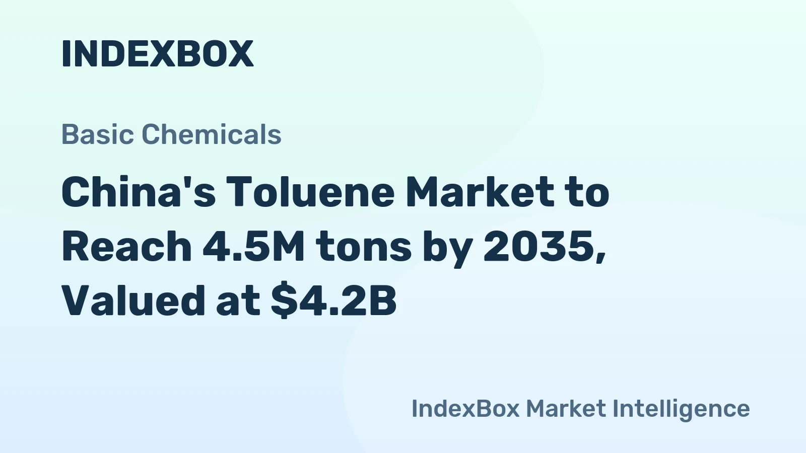 China's Toluene Market to Reach 4.5M tons by 2035, Valued at $4.2B