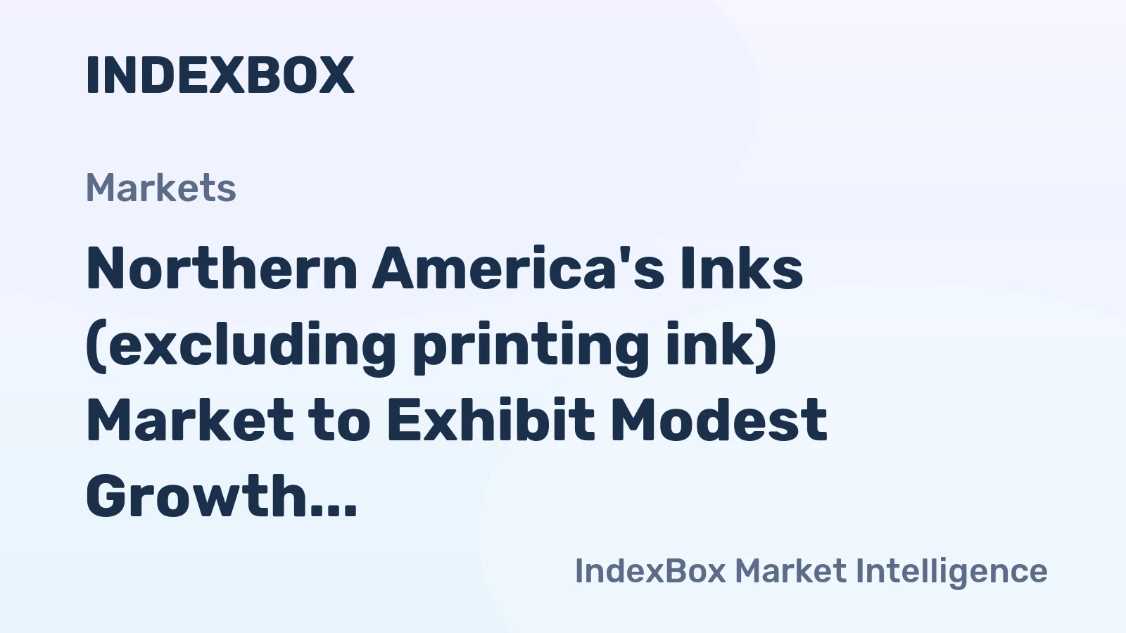 Northern America's Inks (excluding printing ink) Market to Exhibit Modest Growth with a +0.4% CAGR until 2035