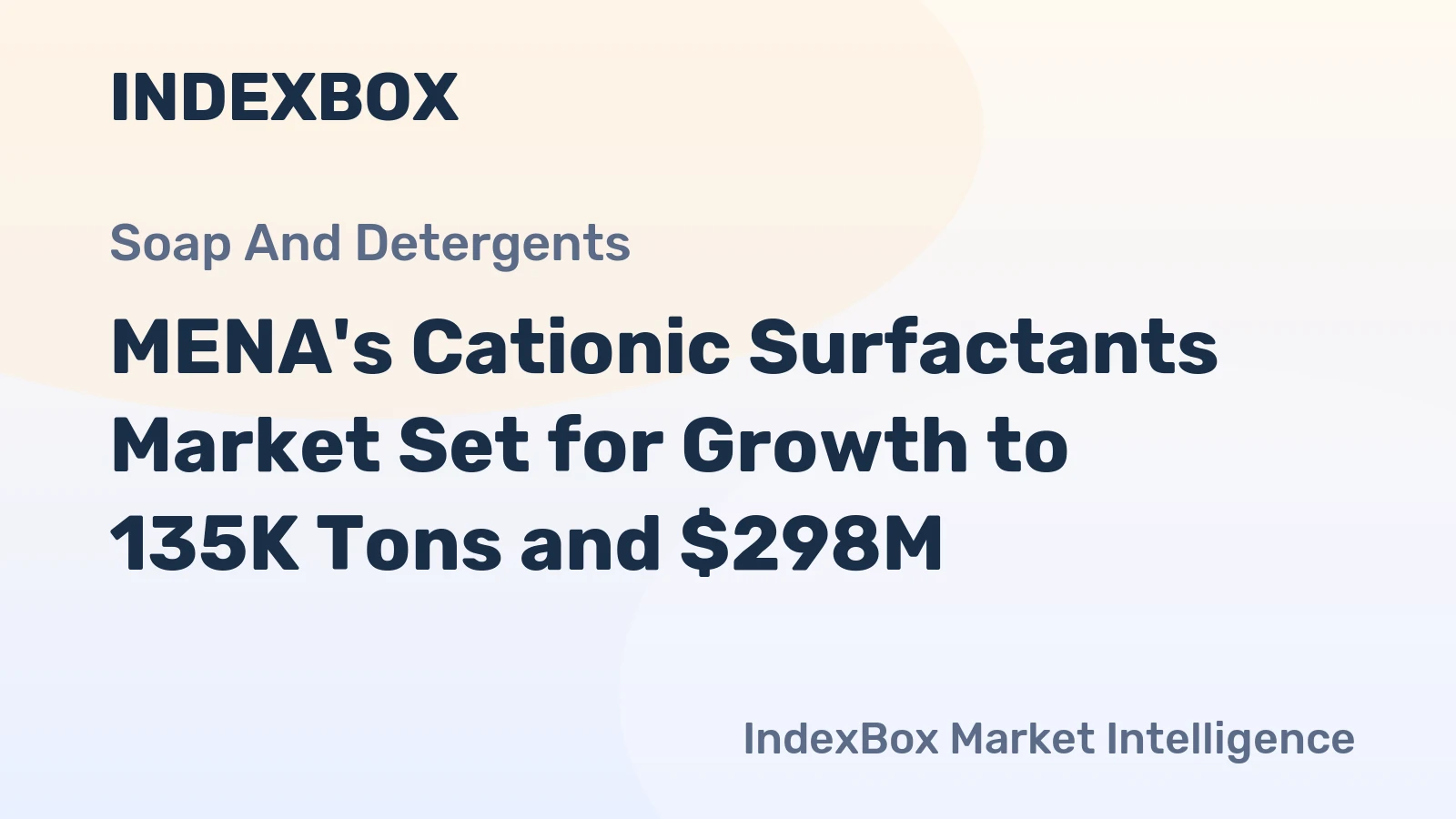 MENA's Cationic Surfactants Market Set for Growth to 135K Tons and $298M
