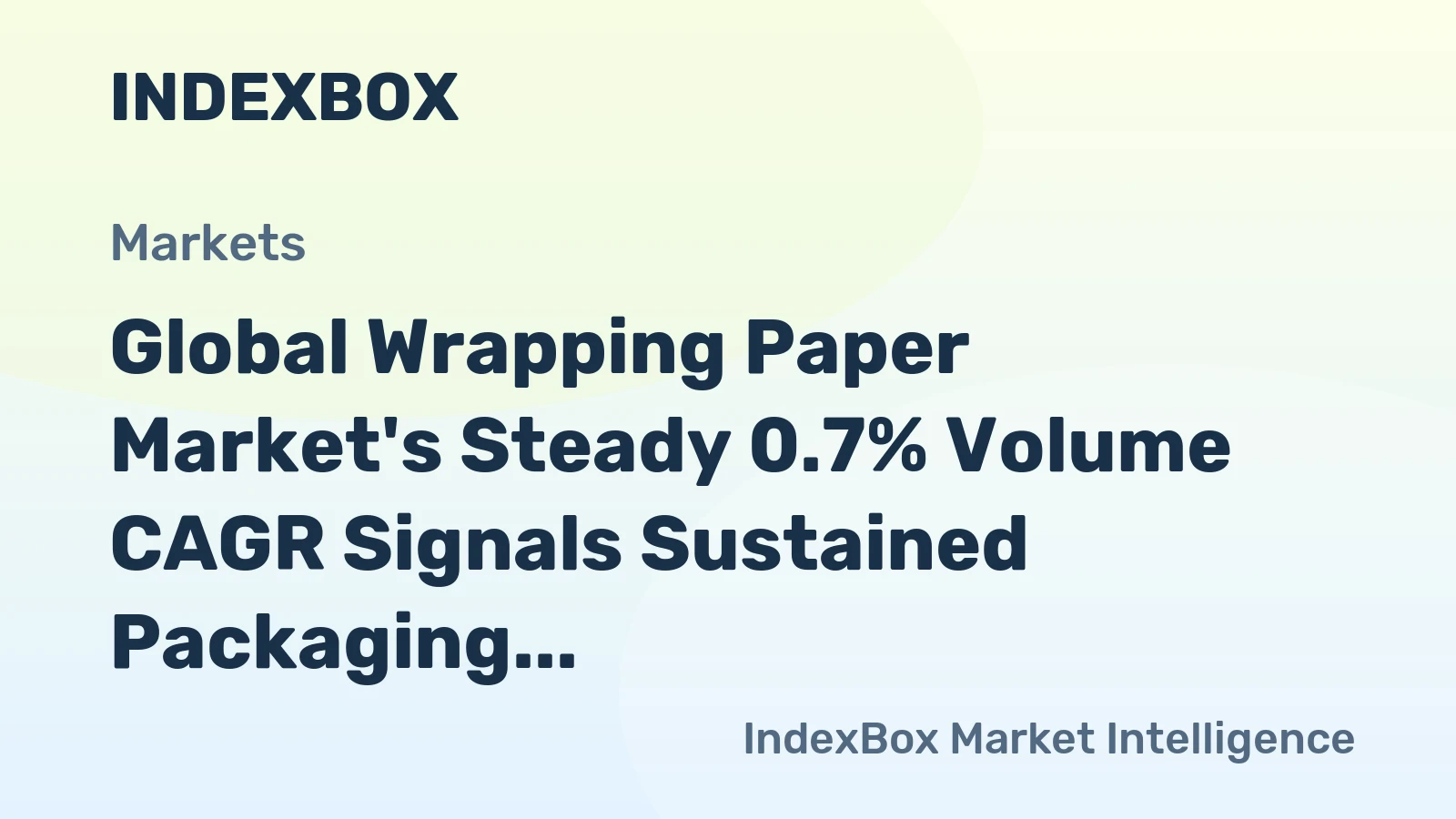 Global Wrapping Paper Market's Steady 0.7% Volume CAGR Signals Sustained Packaging Demand