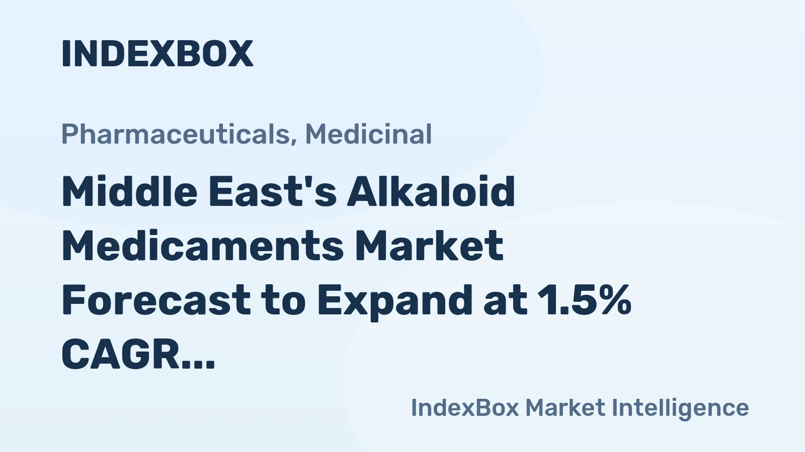 Middle East's Alkaloid Medicaments Market Forecast to Expand at 1.5% CAGR