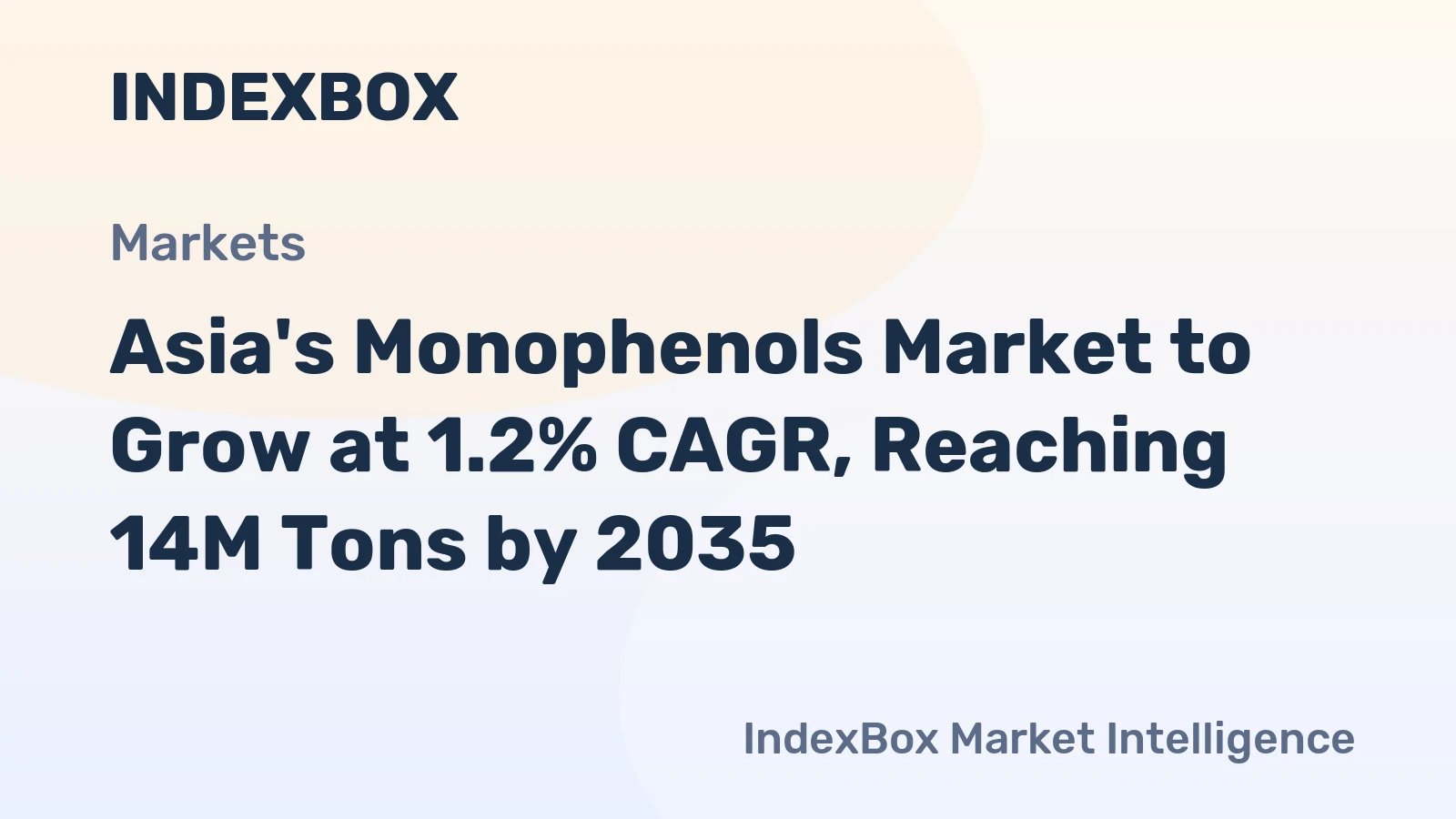 Asia's Monophenols Market to Grow at 1.2% CAGR, Reaching 14M Tons by 2035