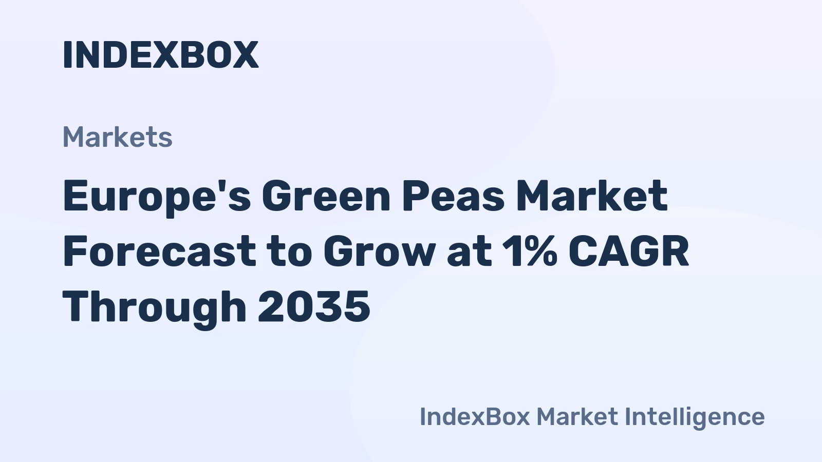 Europe's Green Peas Market Forecast to Grow at 1% CAGR Through 2035