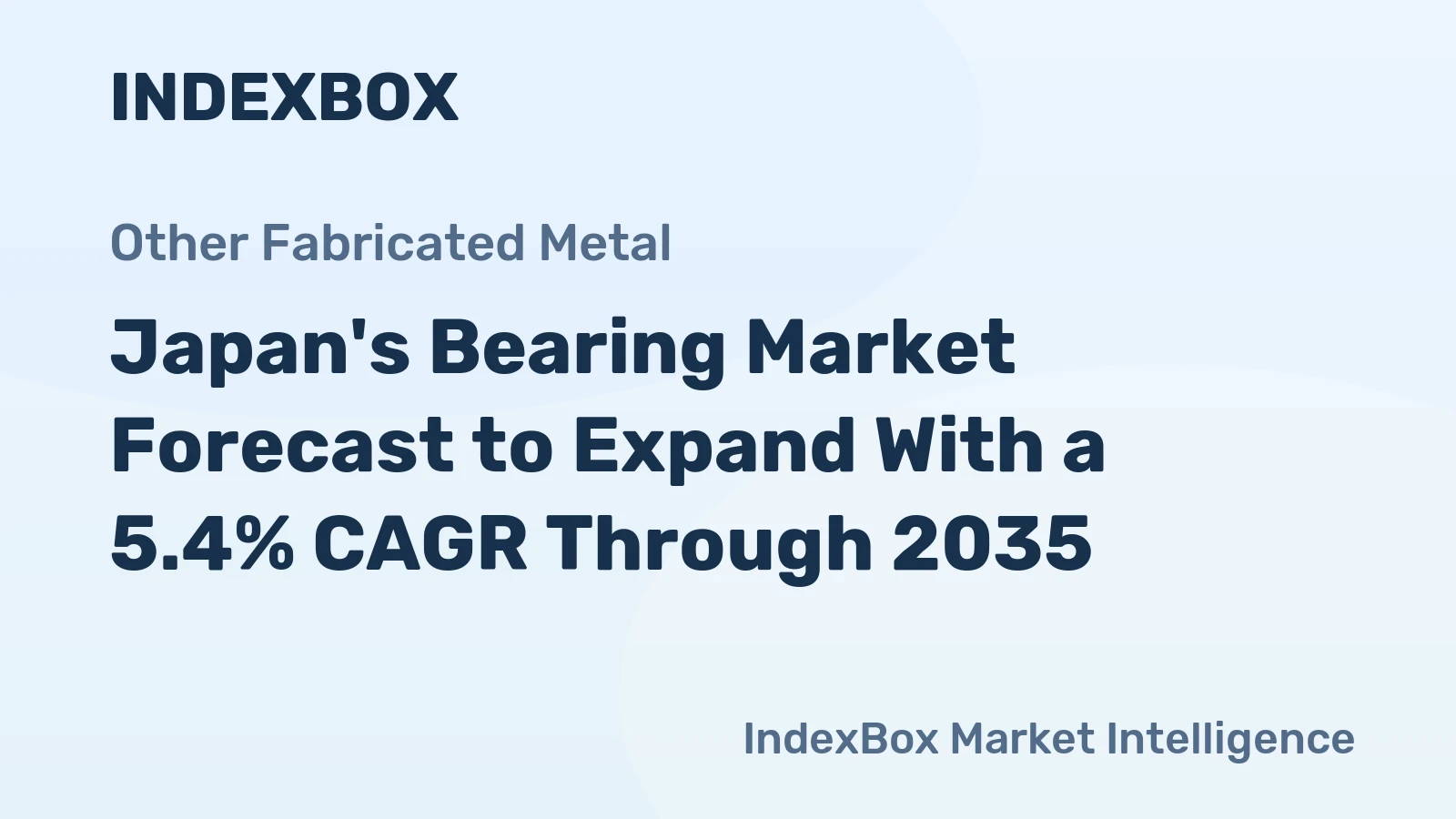 Japan's Bearing Market Forecast to Expand With a 5.4% CAGR Through 2035