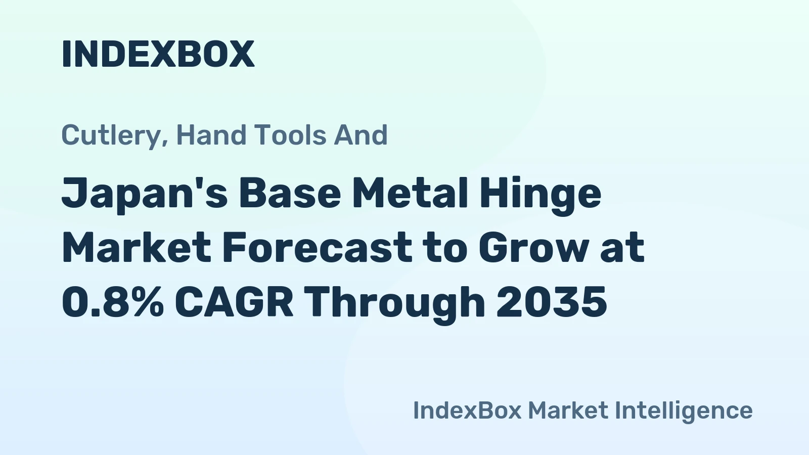 Japan's Base Metal Hinge Market Forecast to Grow at 0.8% CAGR Through 2035