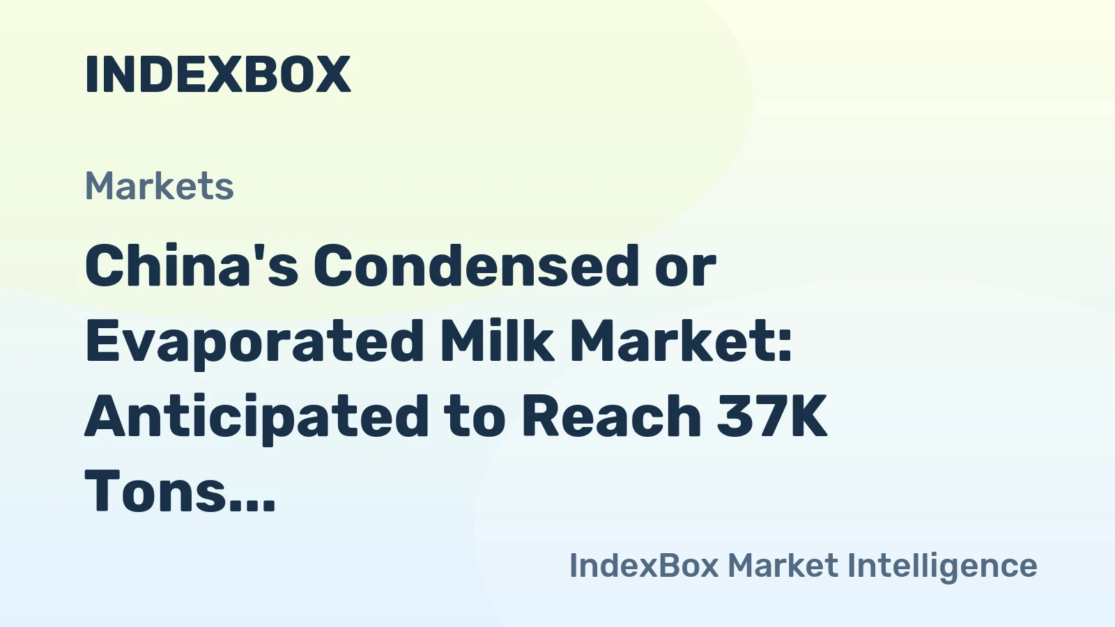 China's Condensed or Evaporated Milk Market: Anticipated to Reach 37K Tons and $86M by 2035