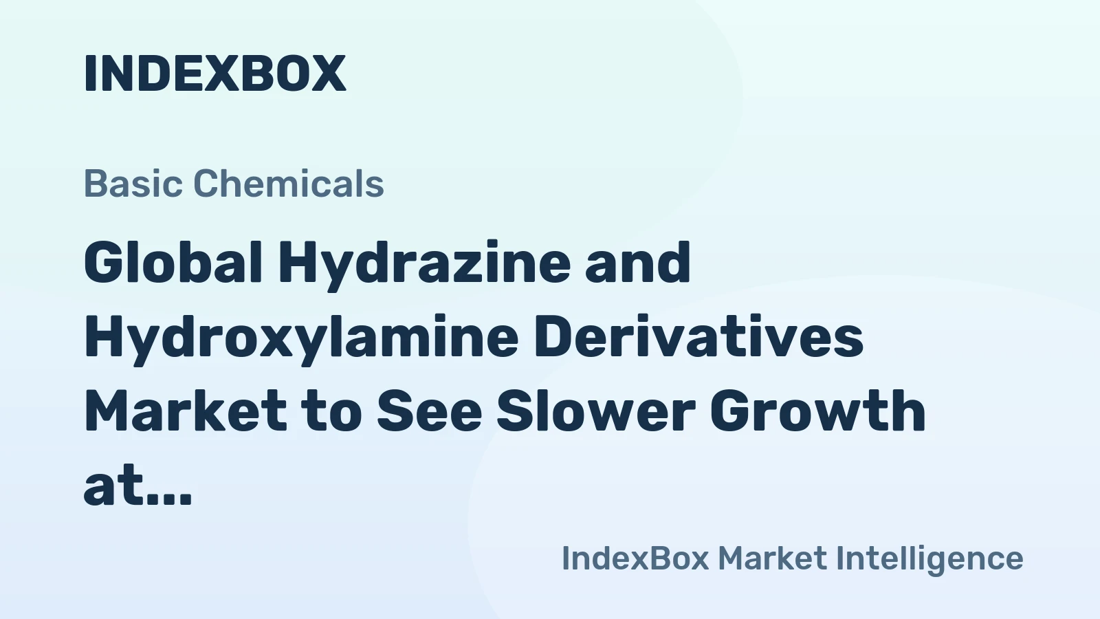 Global Hydrazine and Hydroxylamine Derivatives Market to See Slower Growth at 1.4% CAGR Through 2035
