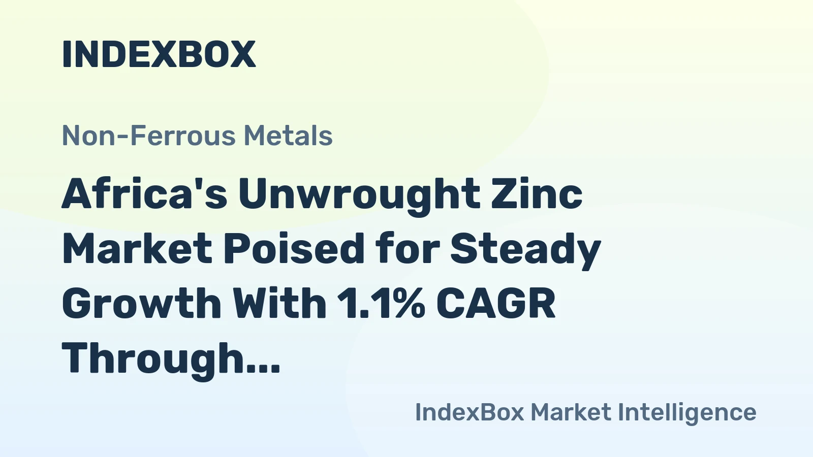 Africa's Unwrought Zinc Market Poised for Steady Growth With 1.1% CAGR Through 2035