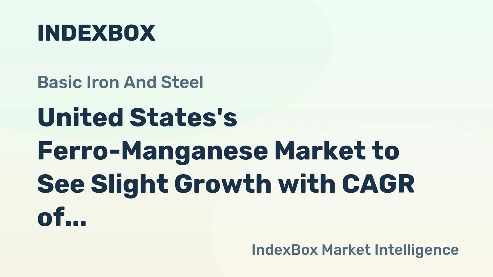 United States's Ferro-Manganese Market to See Slight Growth with CAGR of +1.1% from 2024 to 2035