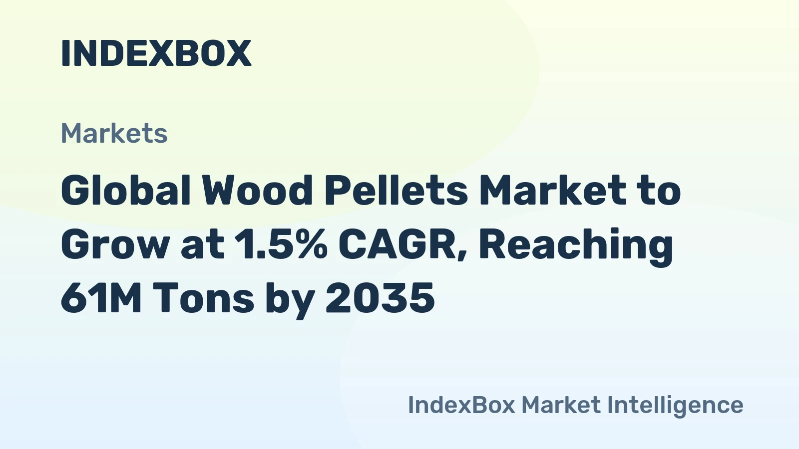 Global Wood Pellets Market to Grow at 1.5% CAGR, Reaching 61M Tons by 2035