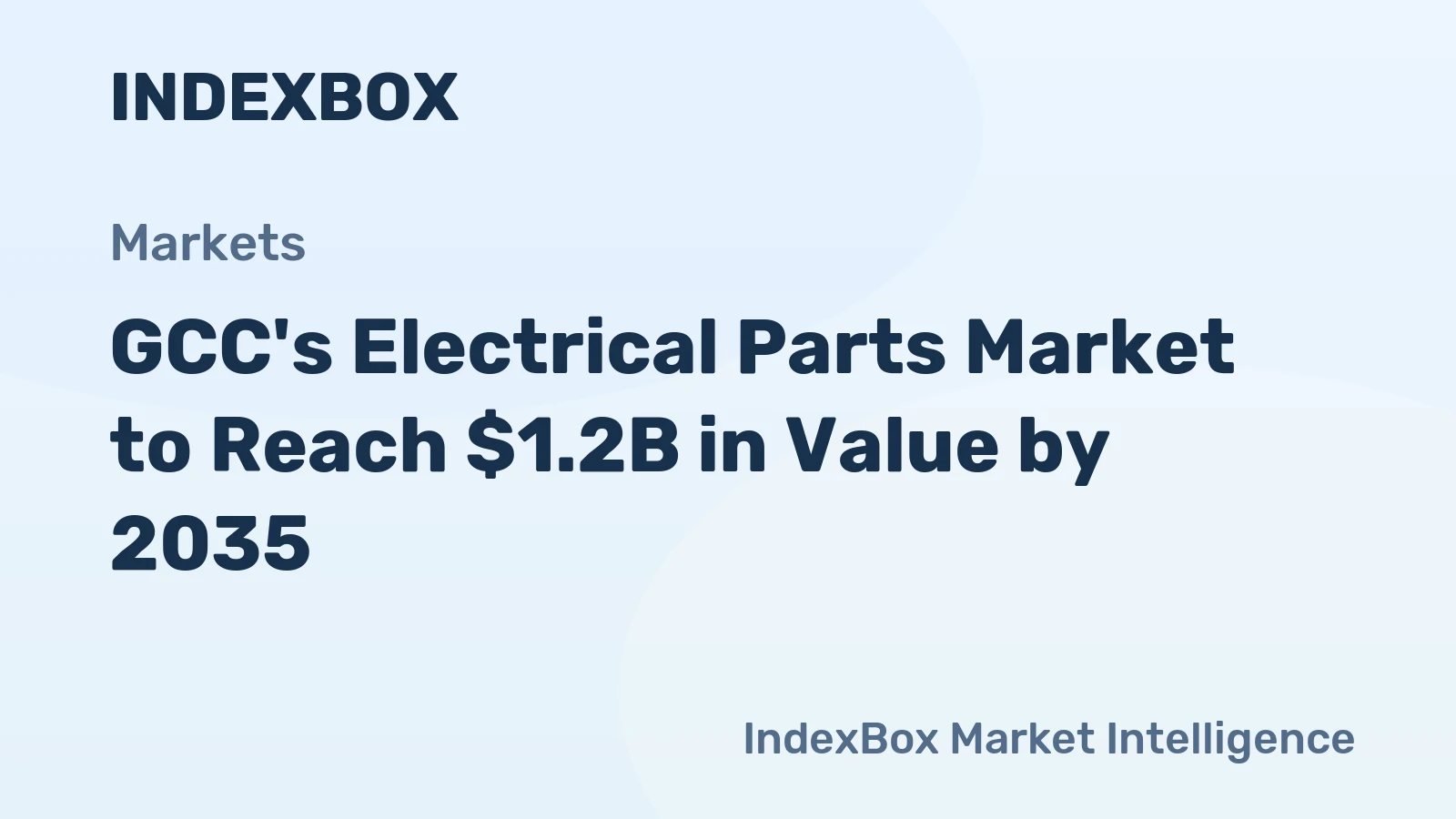 GCC's Electrical Parts Market to Reach $1.2B in Value by 2035