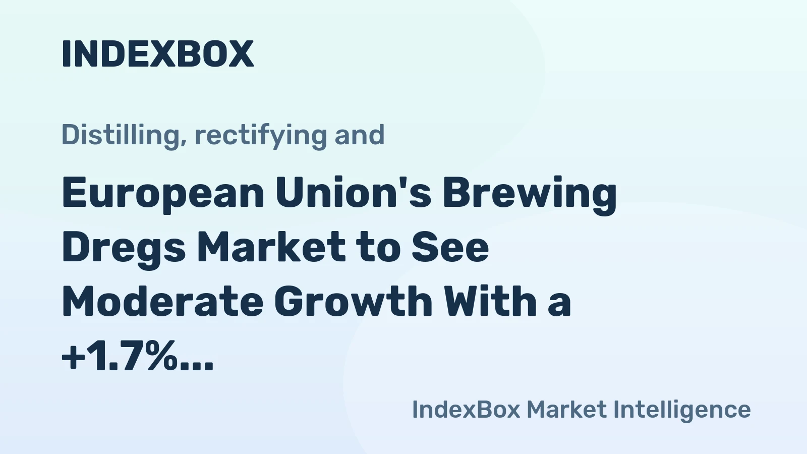 European Union's Brewing Dregs Market to See Moderate Growth With a +1.7% Volume CAGR Through 2035