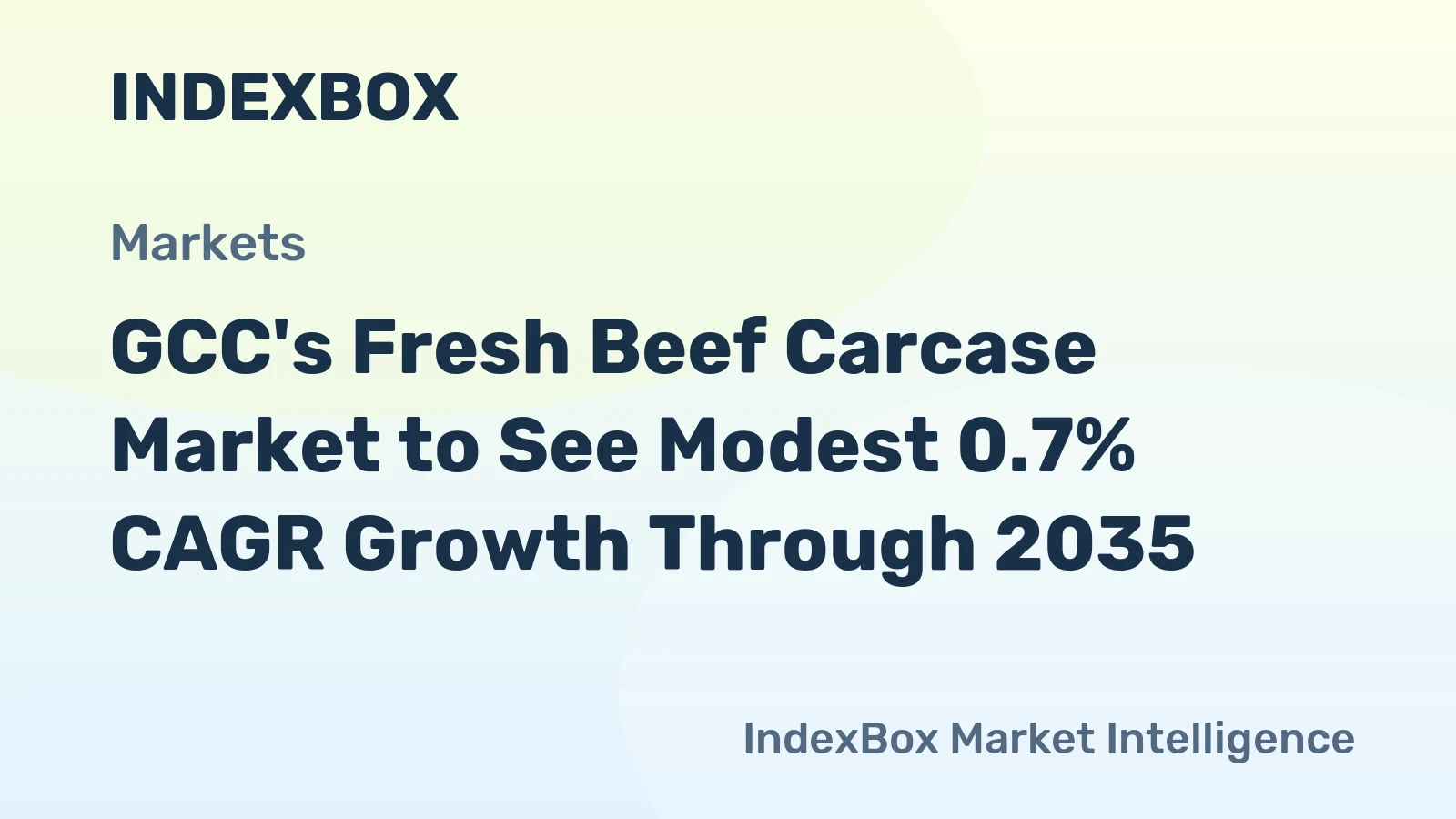 GCC's Fresh Beef Carcase Market to See Modest 0.7% CAGR Growth Through 2035