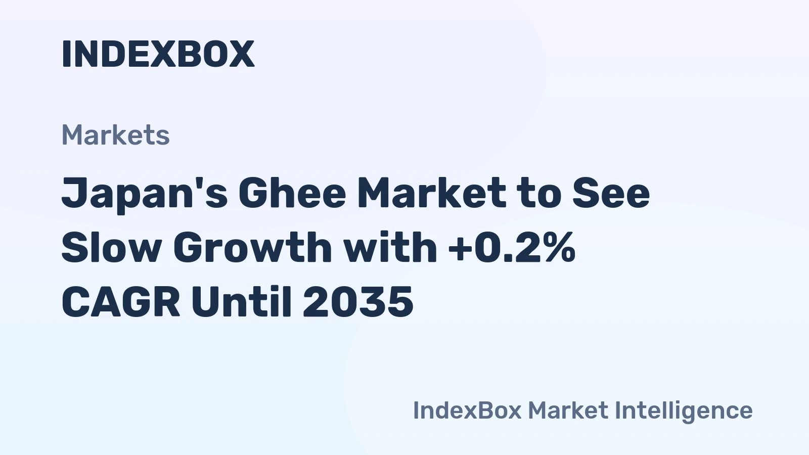 Japan's Ghee Market to See Slow Growth with +0.2% CAGR Until 2035