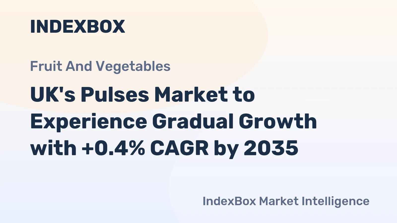 UK's Pulses Market to Experience Gradual Growth with +0.4% CAGR by 2035