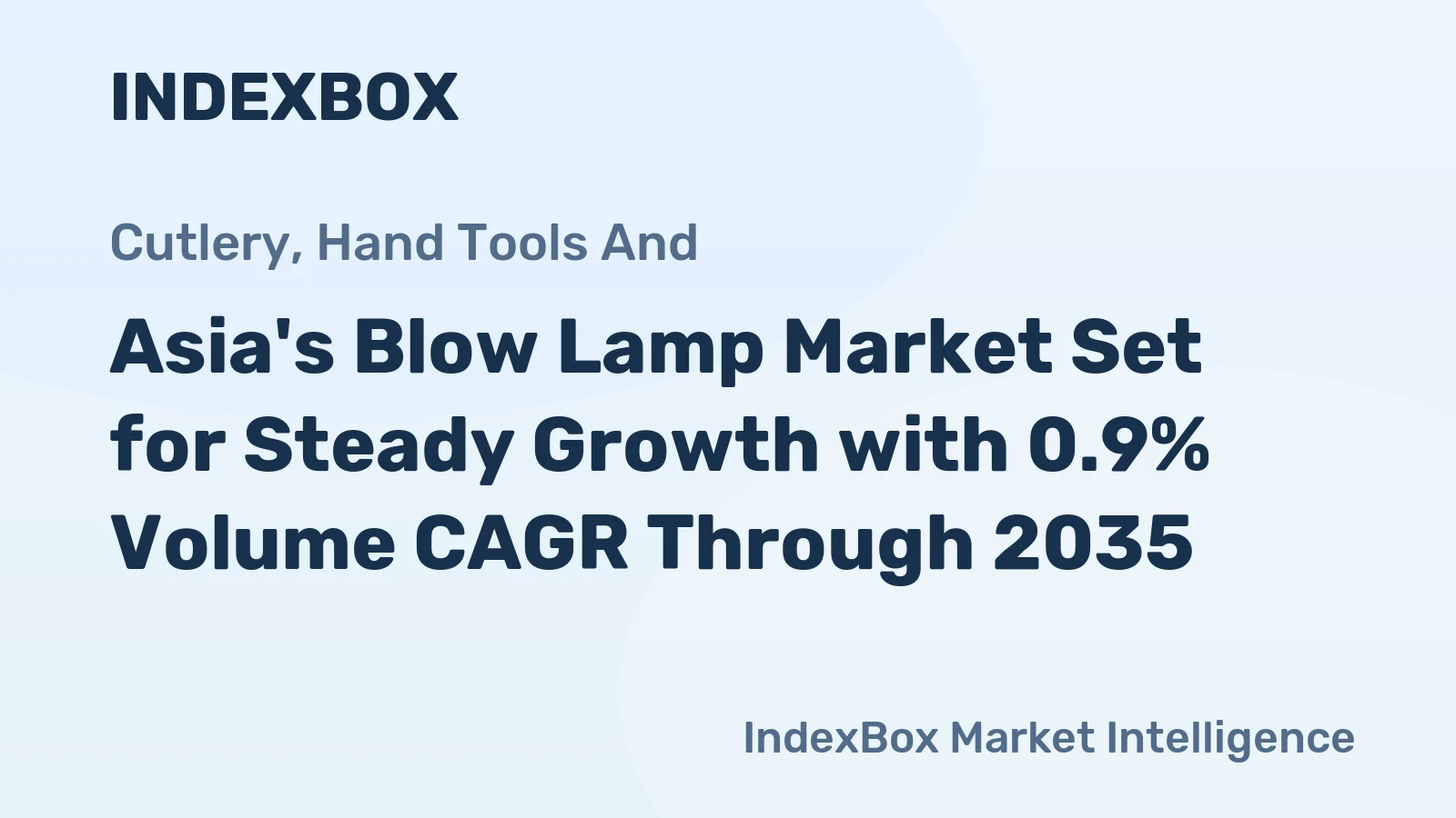 Asia's Blow Lamp Market Set for Steady Growth with 0.9% Volume CAGR Through 2035