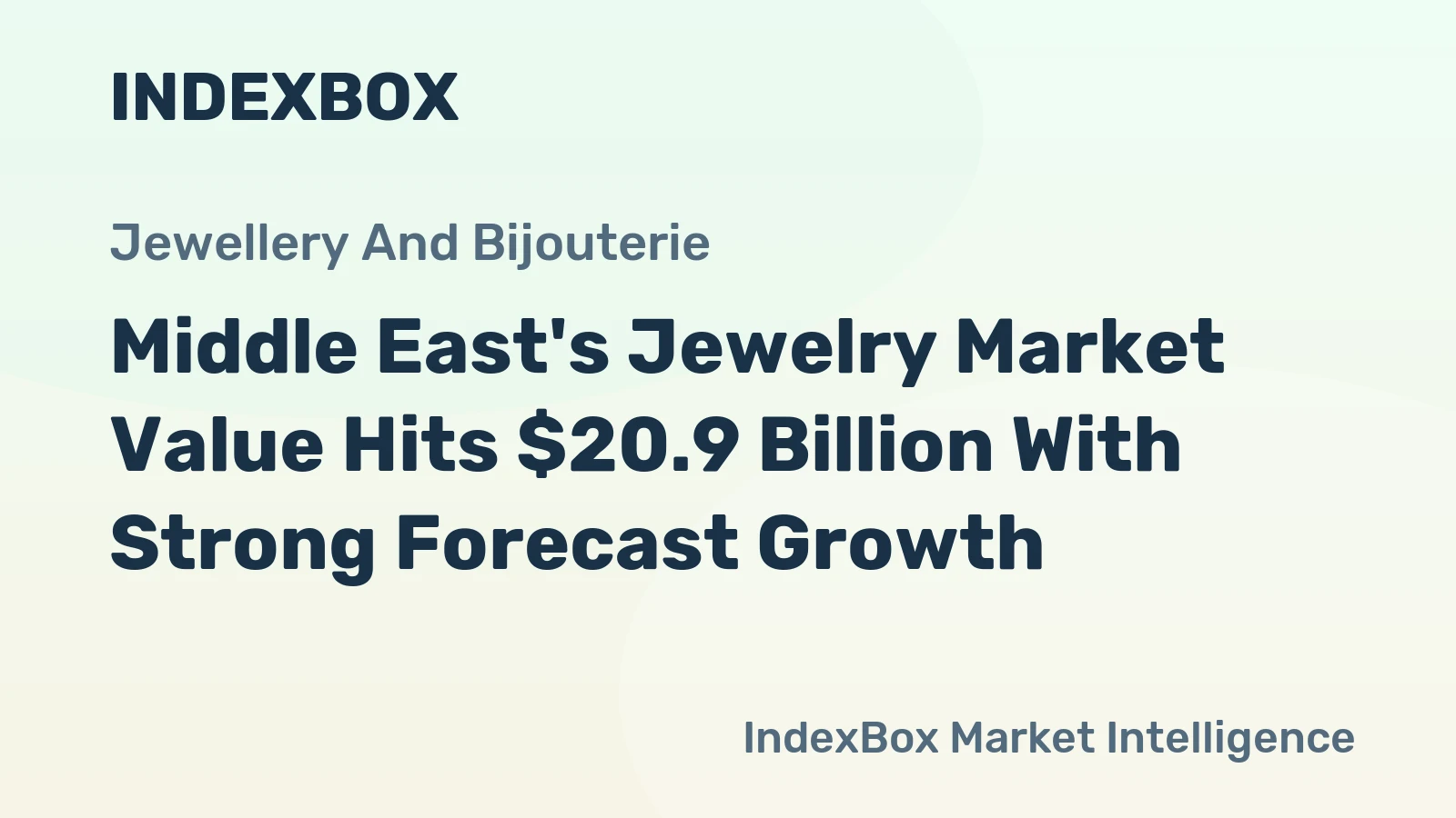 Middle East's Jewelry Market Value Hits $20.9 Billion With Strong Forecast Growth
