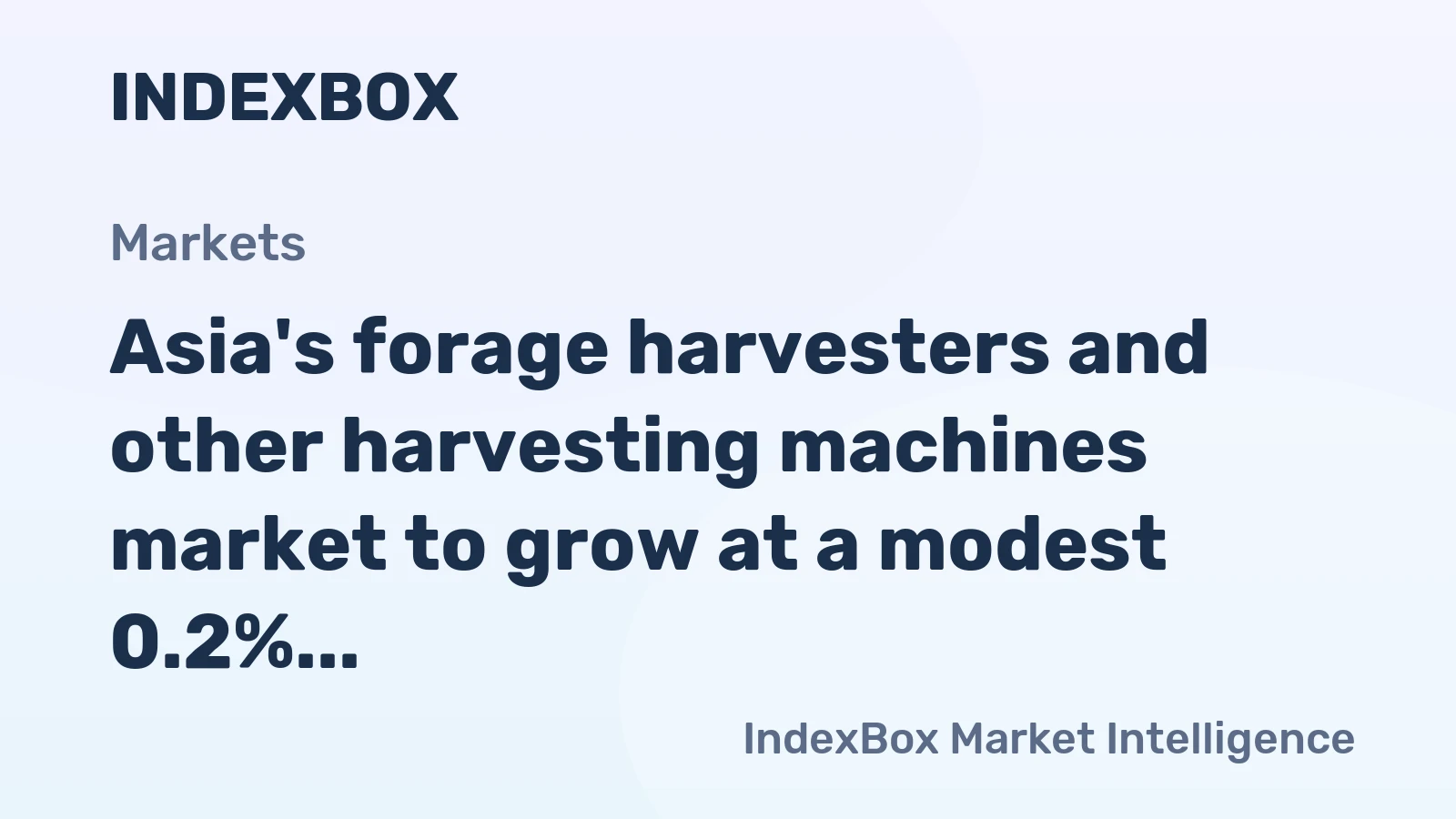 Asia's forage harvesters and other harvesting machines market to grow at a modest 0.2% CAGR, reaching 160K units by 2035.