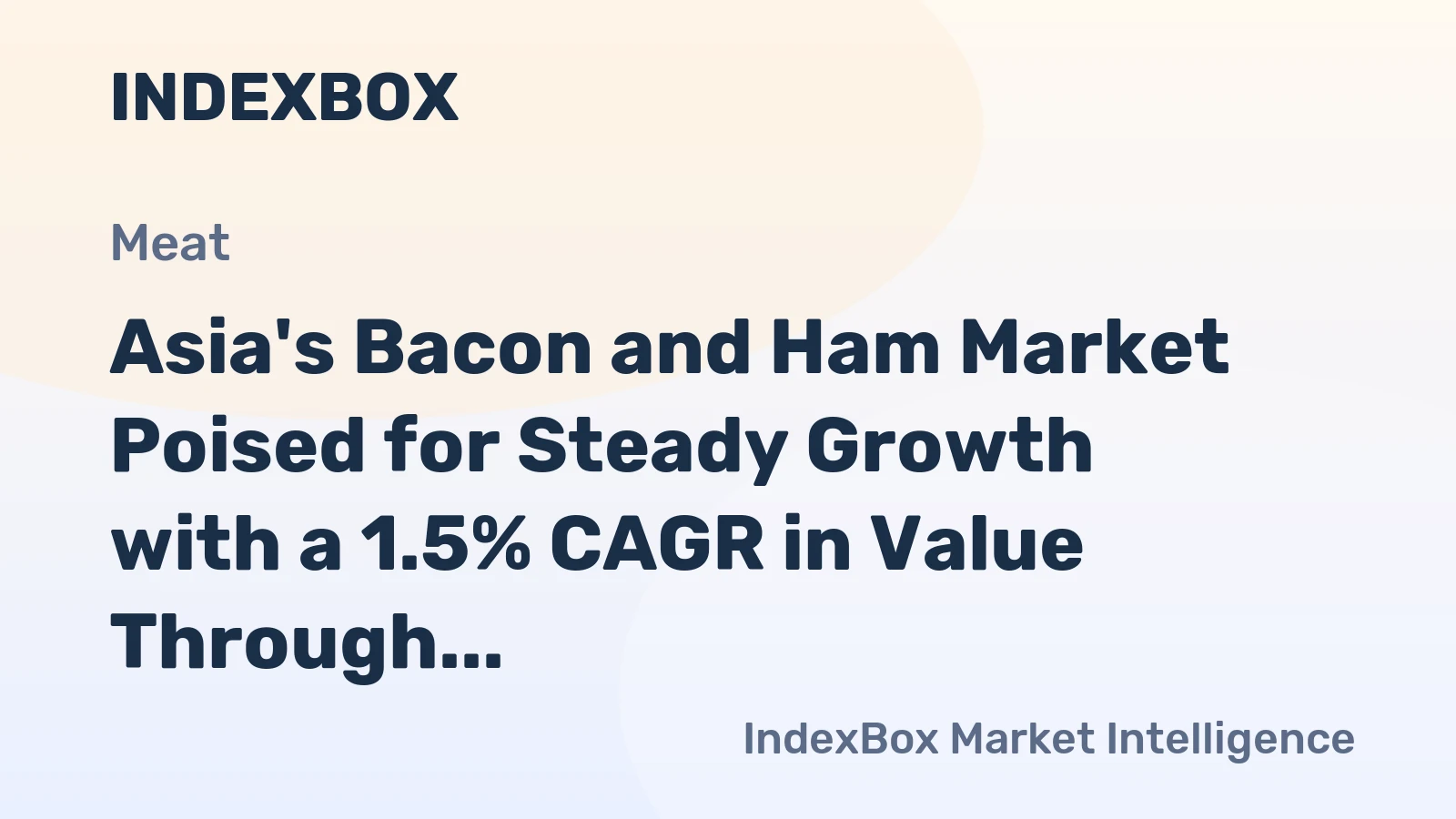 Asia's Bacon and Ham Market Poised for Steady Growth with a 1.5% CAGR in Value Through 2035