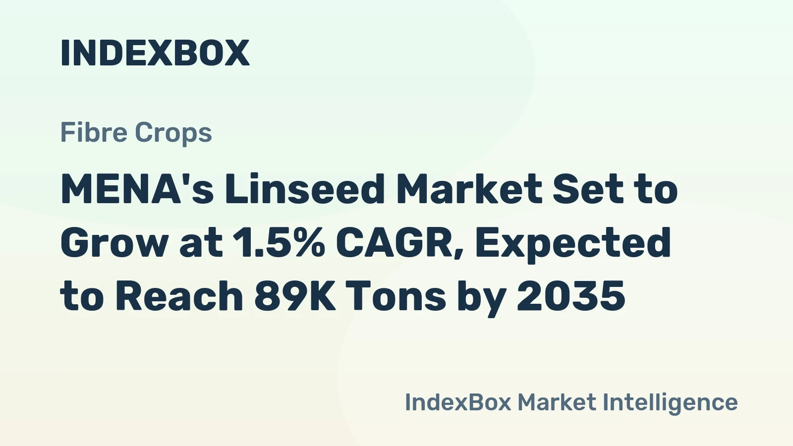 MENA's Linseed Market Set to Grow at 1.5% CAGR, Expected to Reach 89K Tons by 2035