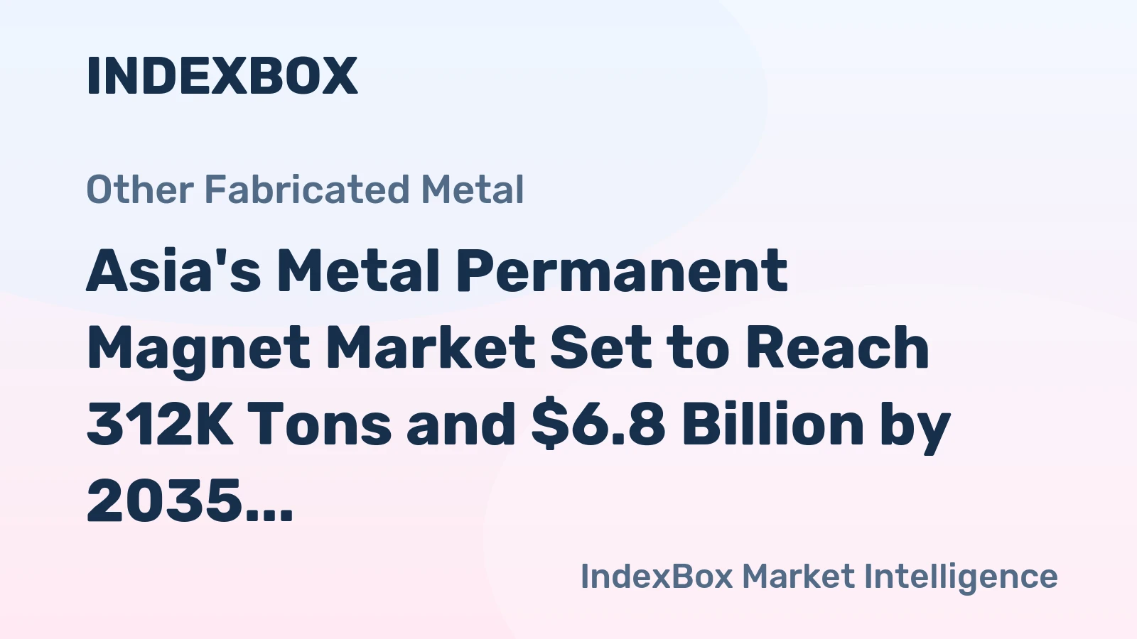 Asia's Metal Permanent Magnet Market Set to Reach 312K Tons and $6.8 Billion by 2035