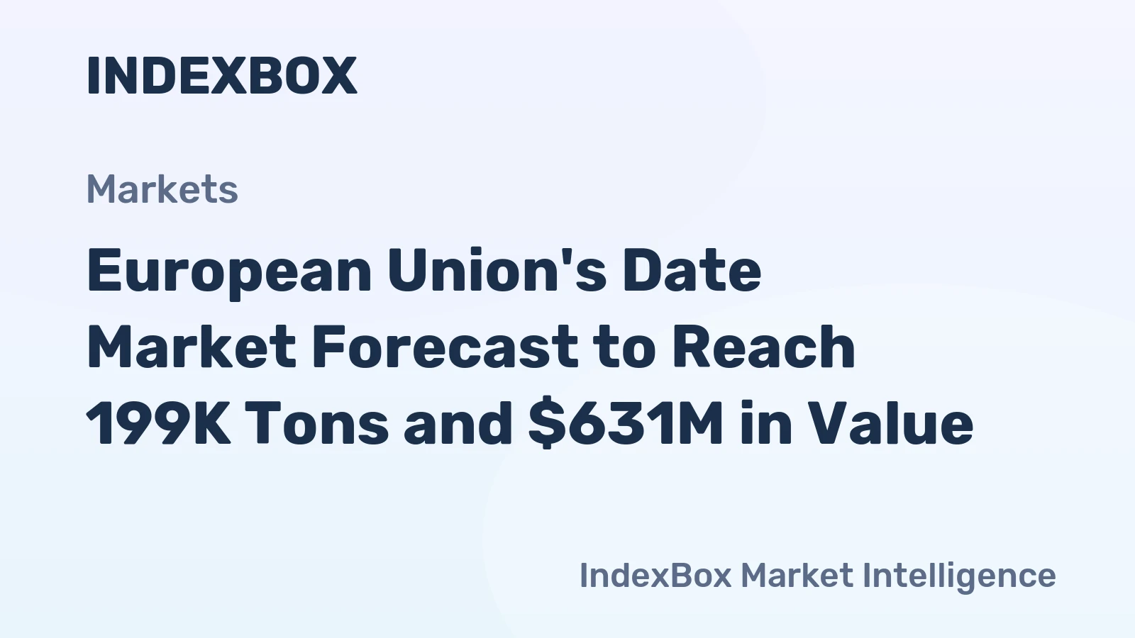 European Union's Date Market Forecast to Reach 199K Tons and $631M in Value